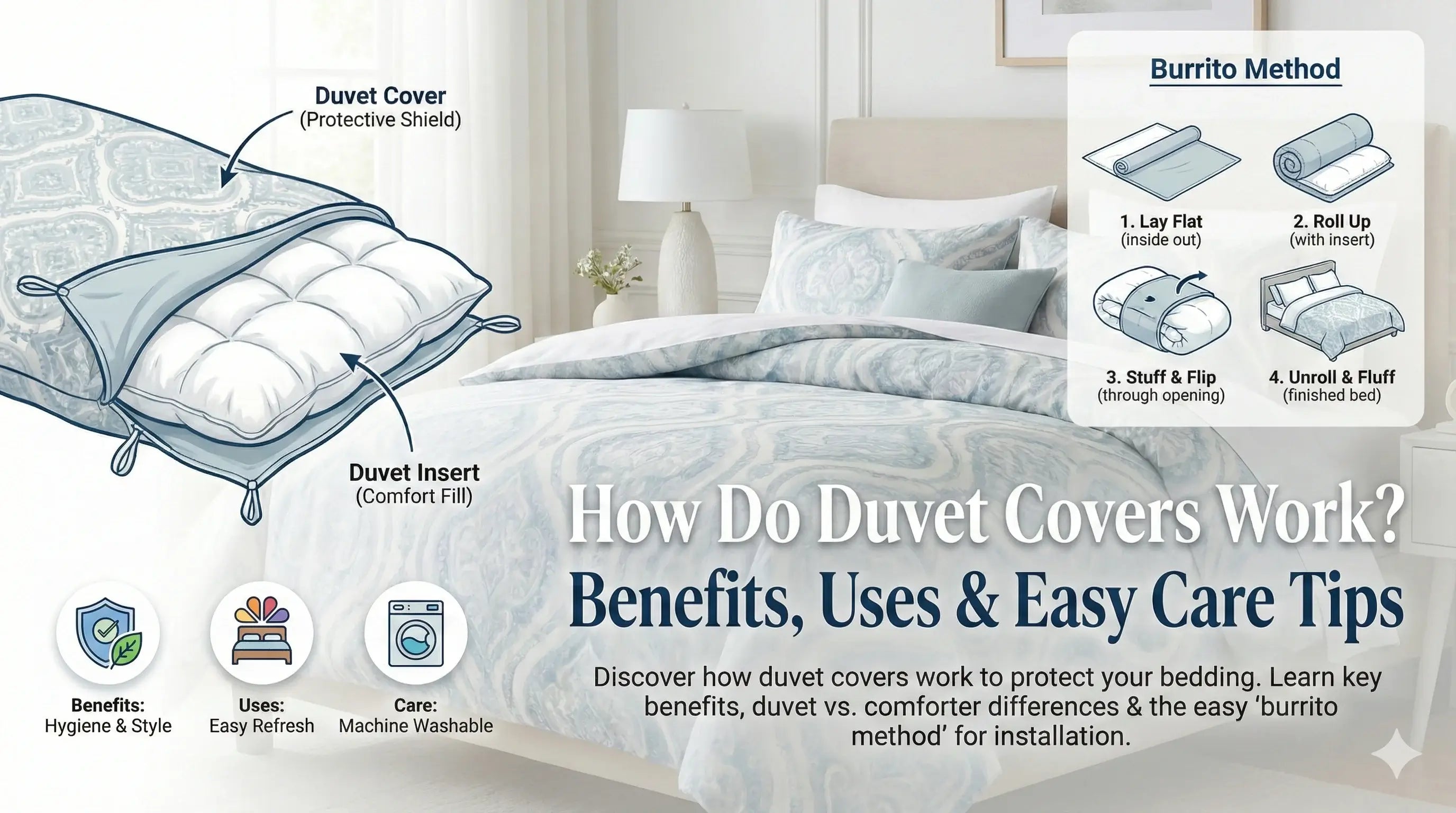 How Do Duvet Covers Work? Benefits, Uses & Easy Care Tips